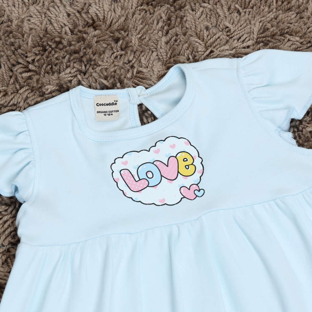 Oragnic Cotton Frock: Ice Melt - Coocuddle